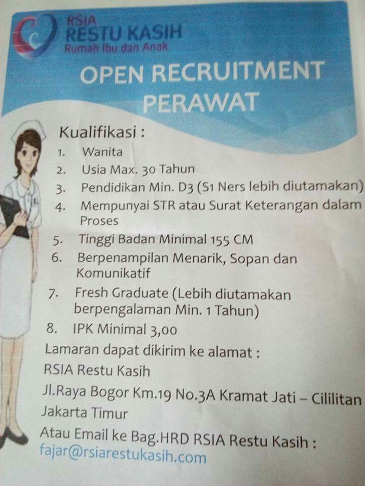 OPEN RECRUITMEN RSIA RESTU KASIH JAKARTA TIMUR - Universitas 'Aisyiyah ...