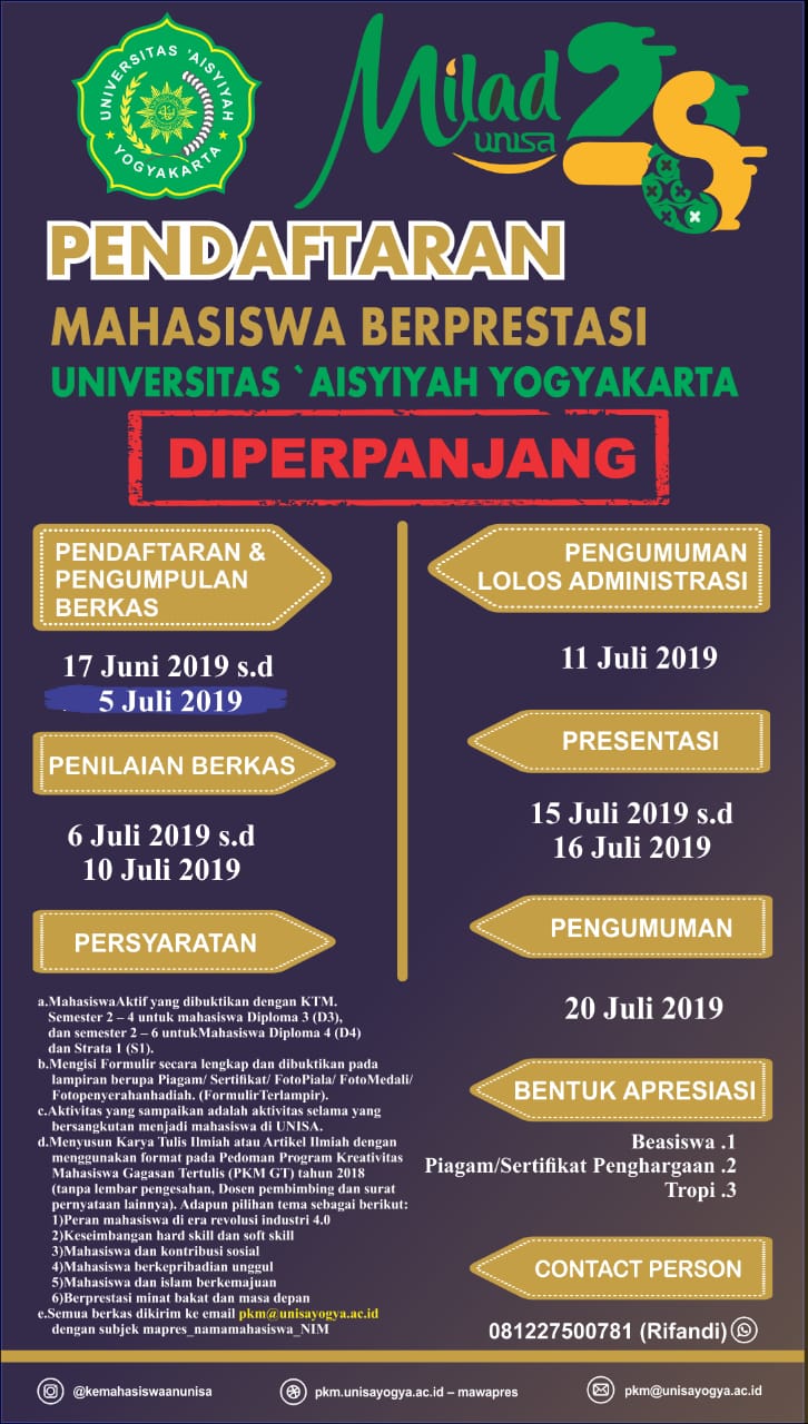 PERPANJANGAN MAWAPRES UNIVERSITAS 'AISYIYAH YOGYAKARTA - Universitas ...